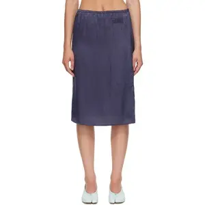 MAISON MARGIELA Logo Printed Buttoned Midi Skirt