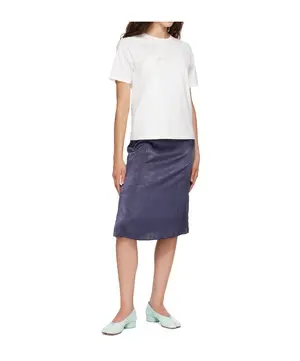 MAISON MARGIELA Logo Printed Buttoned Midi Skirt