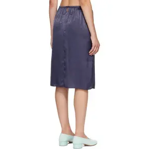 MAISON MARGIELA Logo Printed Buttoned Midi Skirt