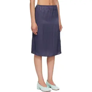 MAISON MARGIELA Logo Printed Buttoned Midi Skirt - No