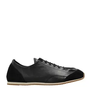 LEMAIRE Gummy Grips Sneakers In Mixed Leathers - Black