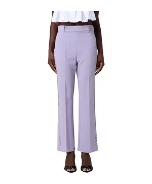 Elisabetta Franchi Crepe Button Trousers