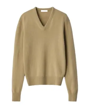 LEMAIRE V-neck Cashmere Sweater - Linden