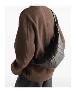 LEMAIRE Medium Croissant Bag In Coated Cotton