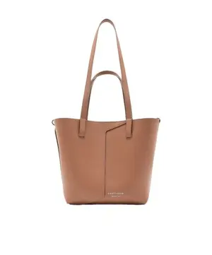 Emporio Armani Logo Print Tote Bag - Brown