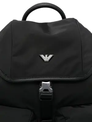 Emporio Armani Logo-plaque Buckled Backpack