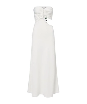 Christopher Esber Embellished Cutout Jersey Maxi Dress - White