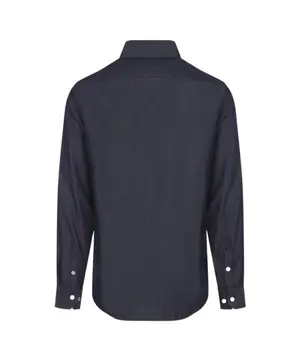 Giorgio Armani Slim Fit Cotton Shirt - Blue Denim