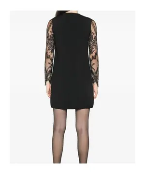 Valentino Garavani Lace-sleeve Mini Dress