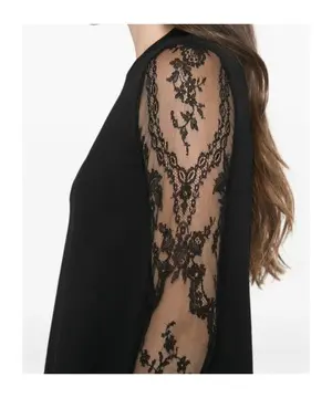 Valentino Garavani Lace-sleeve Mini Dress