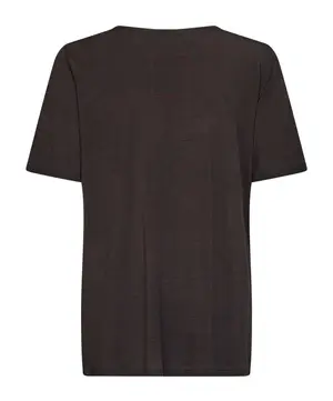UMA WANG Short Sleeve T-shirt With Round Neck And Pleated Design