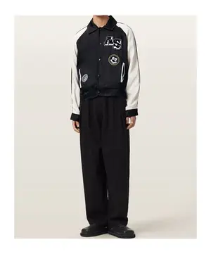 ALLSAINTS Long Sleeve Embellished Snap Button Jacket