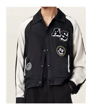 ALLSAINTS Long Sleeve Embellished Snap Button Jacket