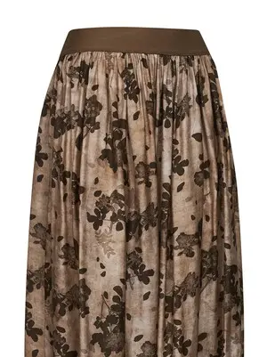 UMA WANG Floral Print Maxi Skirt