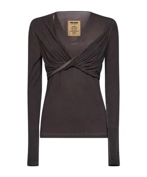 UMA WANG Long-sleeve Knit Top - Black