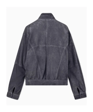 Giorgio Armani Stand Collar Leather Jacket