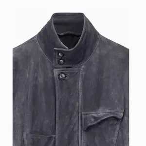 Giorgio Armani Stand Collar Leather Jacket
