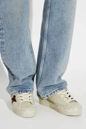 GOLDEN GOOSE Hi Star Platform Low-top Sneakers - Off-white