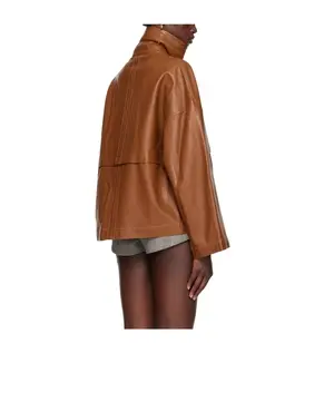 Nour Hammour Stand-collar Casual Jacket