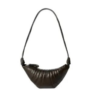 LEMAIRE Small Croissant Bag In Coated Cotton - Black
