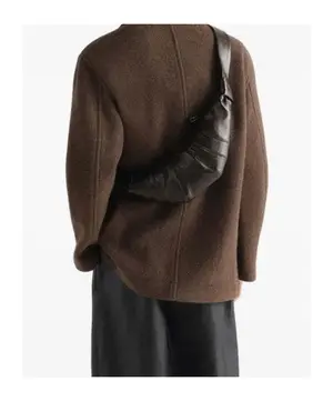 LEMAIRE Small Croissant Bag In Coated Cotton