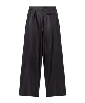 Giorgio Armani Pleated Leather Trousers