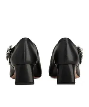 ROGER VIVIER Efflorescence Leather Mary Jane Pumps
