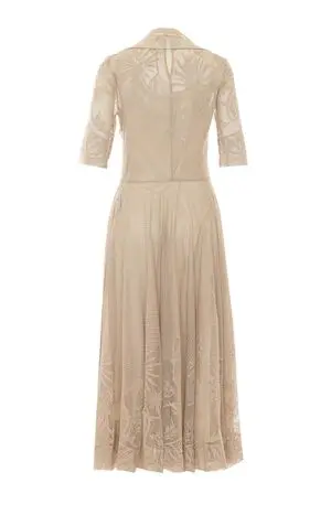 Fabiana Filippi Sheer Lace Midi Dress