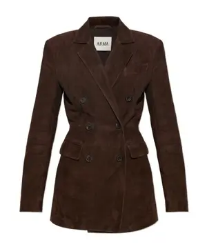 ARMA Long-sleeve Leather Jacket - Brown