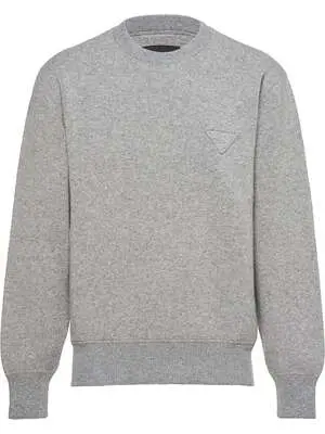 Prada Long Sleeved Crewneck Sweater - Grey
