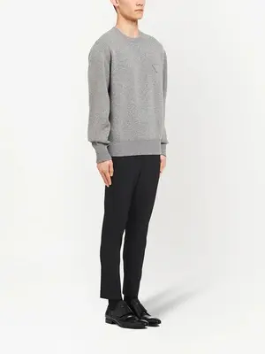 Prada Long Sleeved Crewneck Sweater