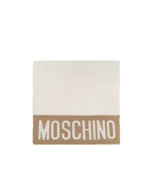 Moschino Rectangular Scarf - Cream