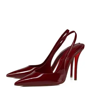 CHRISTIAN LOUBOUTIN Slingback Stiletto Pumps - Red