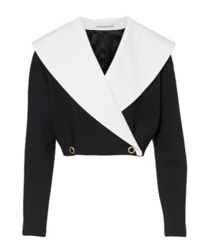 Alessandra Rich Double-breasted Wool-blend Coat - Black