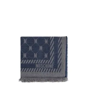 Moschino Tasseled Scarf - Navy Blue