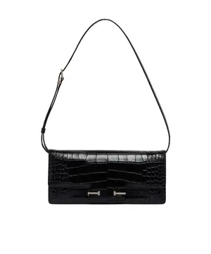TOM FORD Embossed Shoulder Bag - Black