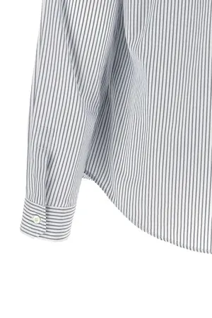 Miu Miu Striped Poplin Shirt - Blue/white