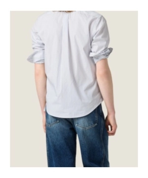 Miu Miu Striped Poplin Shirt - Blue/white