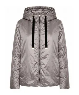 Max Mara Long-sleeved Padded Jacket - Gray