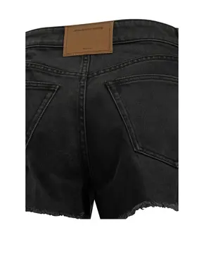 Alexander Wang Embellished Logo Fly Relaxed Shorts