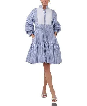 MARIELLE STOKKELAAR Cecilia Dress - Blue/white