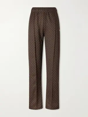 WALES BONNER Mudra Jacquard Straight-leg Track Pants - Brown