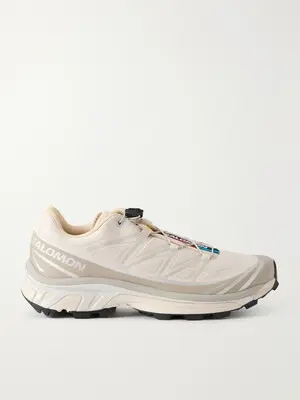 SALOMON Xt-6 Rubber-trimmed Mesh Sneakers - Silver
