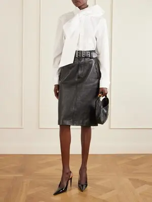Saint Laurent Guermantes Patent-leather Slingback Pumps