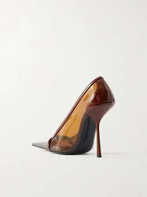 Saint Laurent Brigitte Patent Leather-trimmed Tpu Pumps