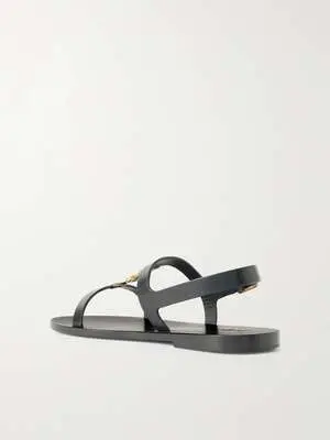 Saint Laurent Cassandra Embellished Leather Sandals