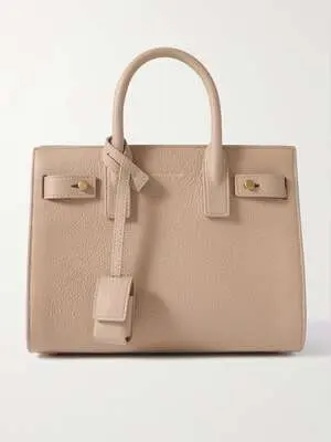 Saint Laurent Sac De Jour Nano Textured-leather Tote - Beige