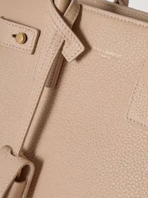 Saint Laurent Sac De Jour Nano Textured-leather Tote - Beige
