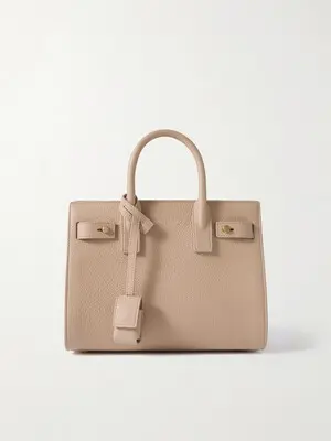 Saint Laurent Sac De Jour Nano Textured-leather Tote - Neutrals