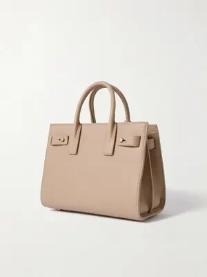 Saint Laurent Sac De Jour Nano Textured-leather Tote - Neutrals